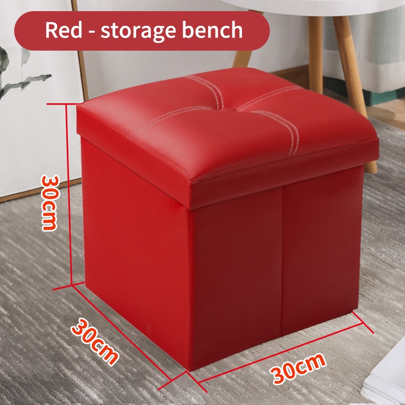 ESH Rectangular storage stool sit adult sofa folding storage chair box ...