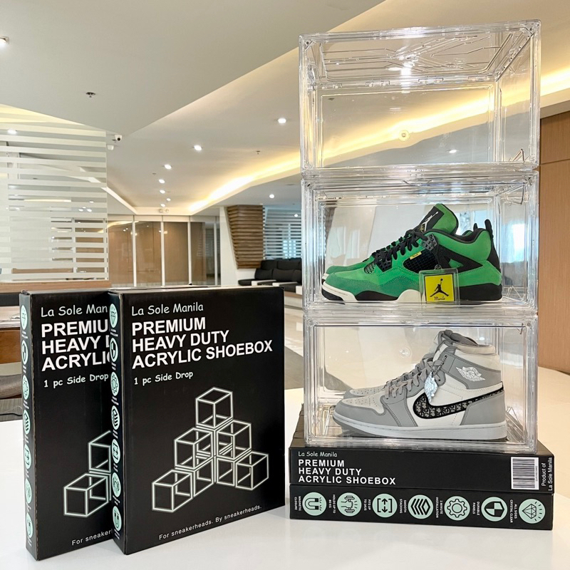 La Sole Heavy Duty Acrylic Magnetic Shoebox | Sneaker Shoe Storage ...
