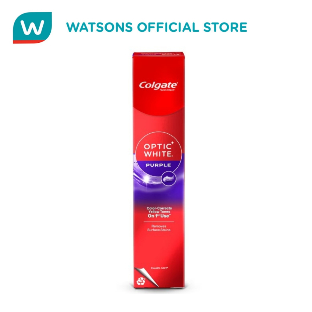COLGATE Optic White Purple Toothpaste Whitening Toothpaste 40g | Shopee ...
