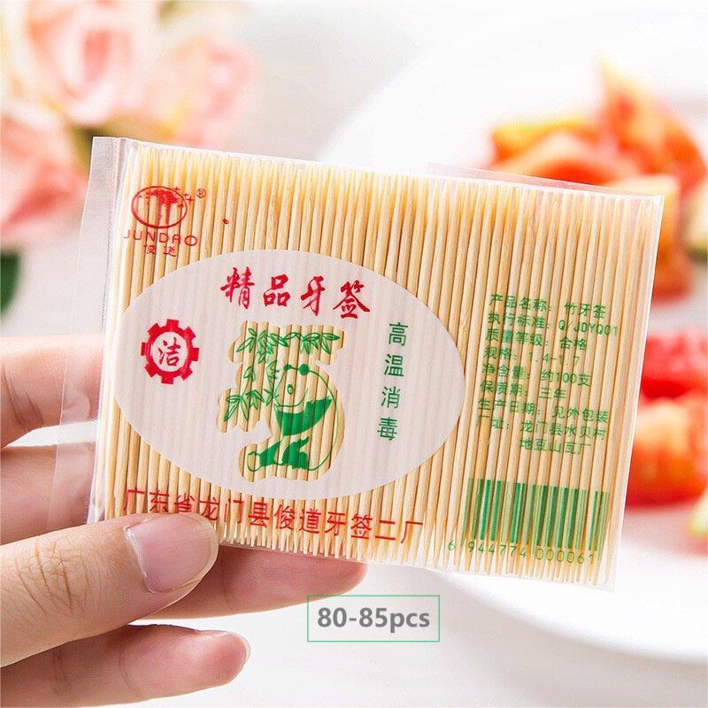 Natural Bamboo Toothpick Hotel Durable Bamboo Picks Double-ended Fine ...