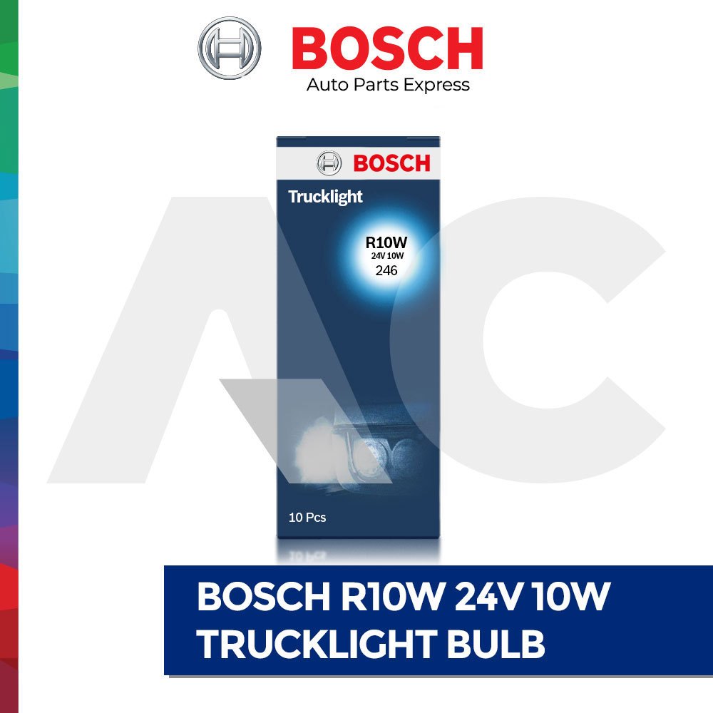 BOSCH TRUCKLIGHT BULB 24V 10W MEDIUM SINGLE CONTACT R10W (10 PCS ...
