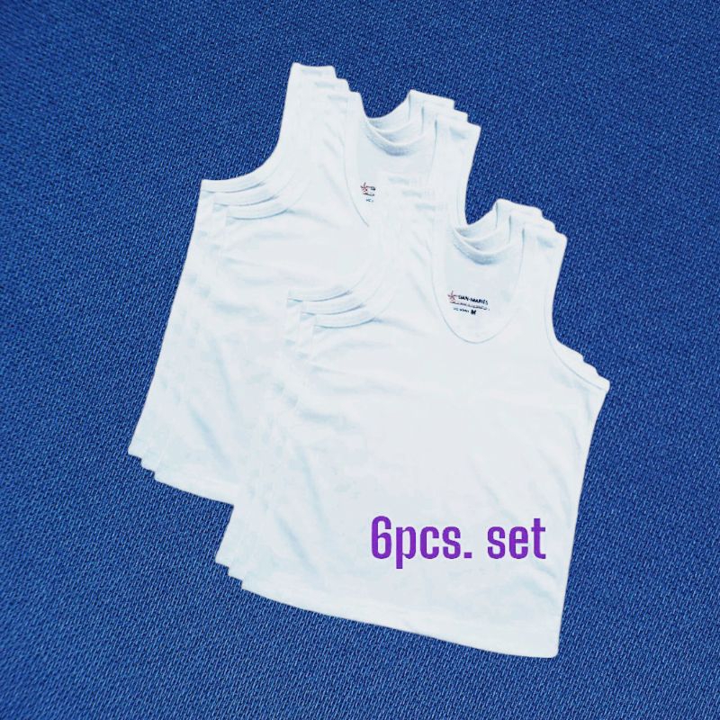 6PCS. SANDO DAN MARIES FOR KIDS/INNER WHITE SCHOOL UNIFORM 0-7 YEARS ...