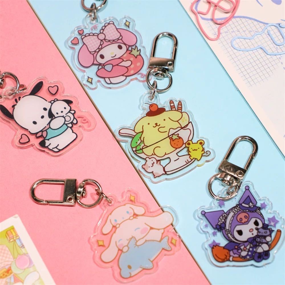 Sanrio Acrylic Keychain Pendant Bag Decorative Key Ring | Shopee ...
