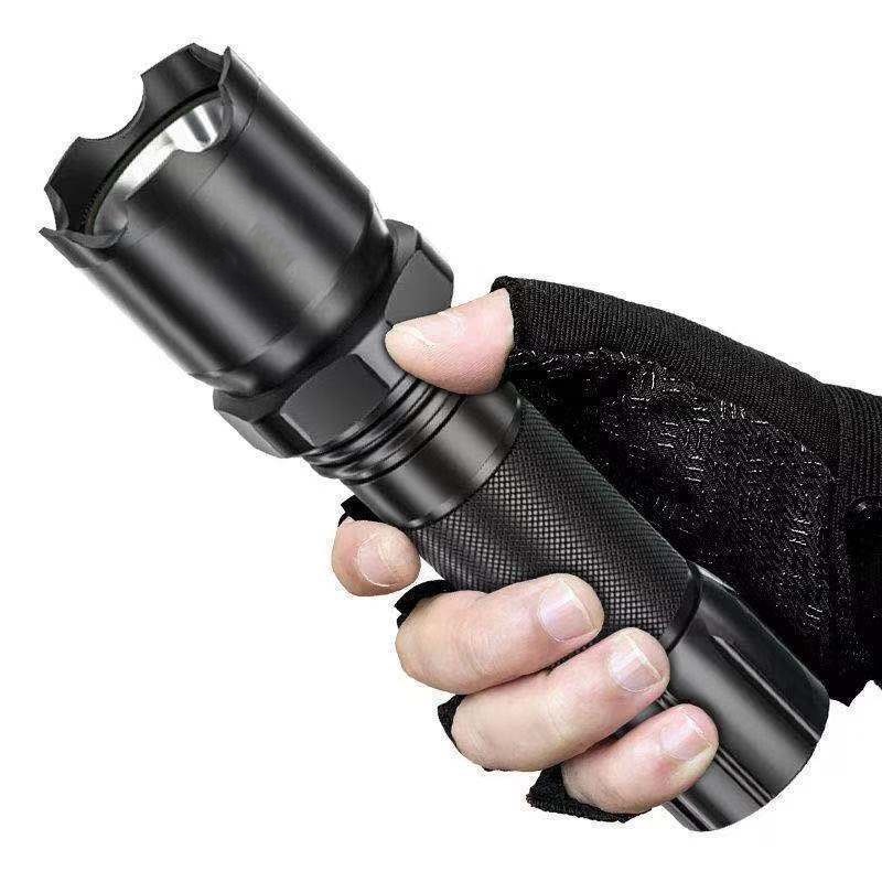 1101 Flashlight 2 in 1 Complete Set with Batteries Chargeable Tactical ...