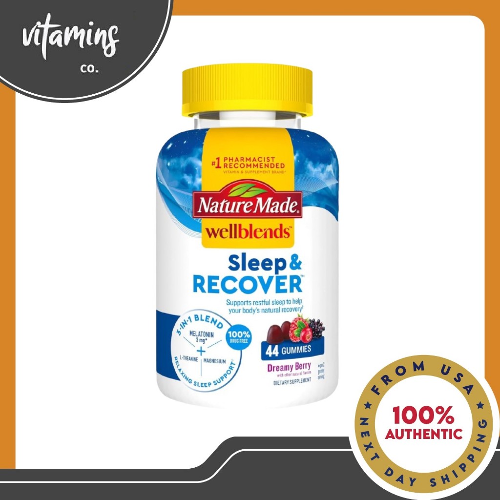 Nature Made Sleep and Recover Gummies, 3 in 1 Blend (44 count) | Shopee ...