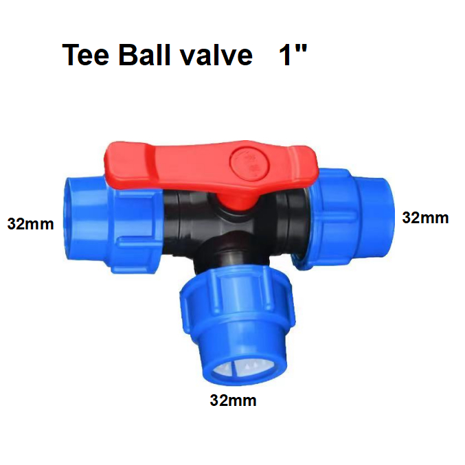 1/2"-1" （20-32mm）PE-quick connector Fittings Coupling Elbow Tee PE compression accessories ...