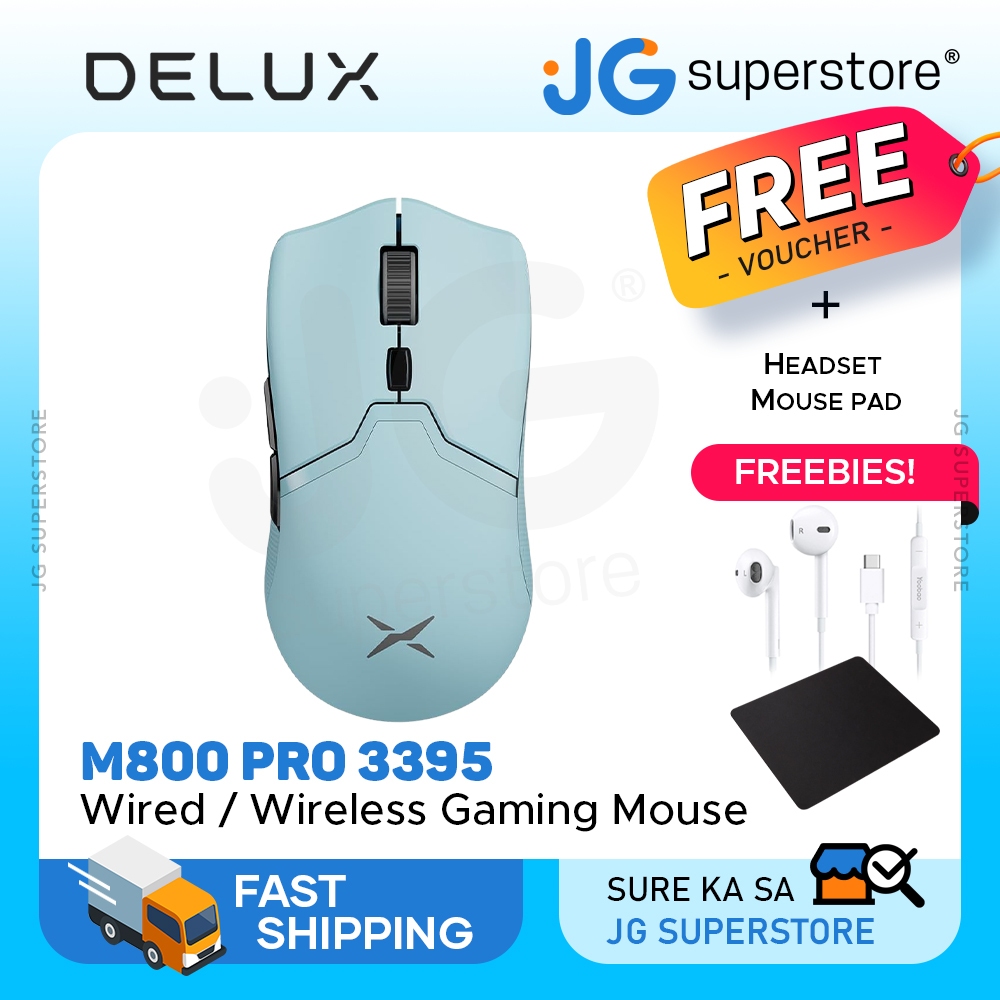 Delux M800 PRO 2.4Ghz Wireless / Wired USB Optical Gaming Mouse with ...