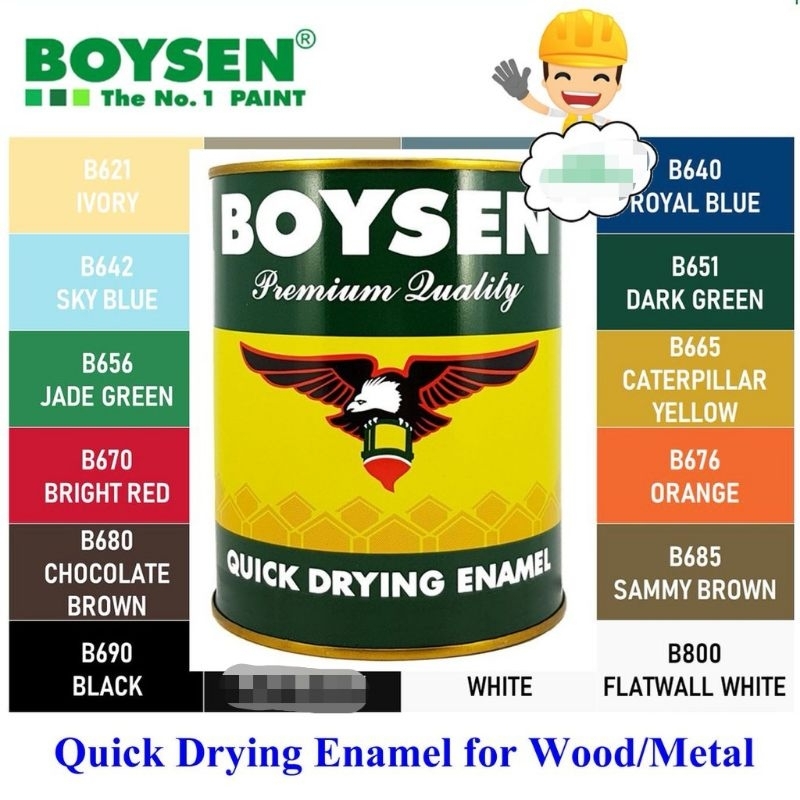 BoysenQuick-Dry-Enamel(QDE-Paint)wood and metal"1liter | Shopee Philippines