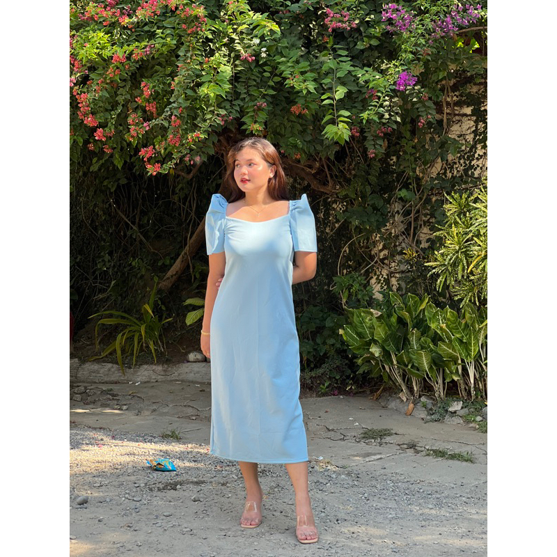 HANNAH SIMPLE FILIPINIANA FORMAL DRESS | Shopee Philippines