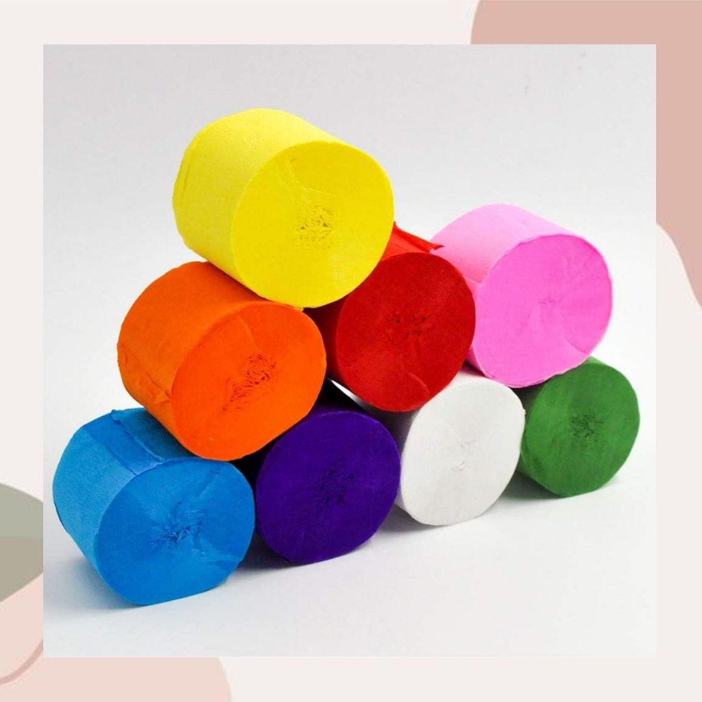 Crepe Paper 12 Rolls for Streamers Wedding Birthday Baby Shower ...