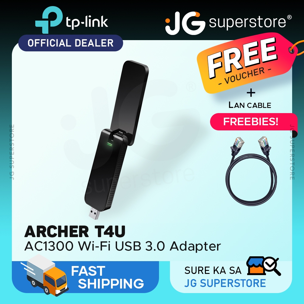 TP-Link Archer T4U AC1300 Wireless Dual Band MU-MIMO USB 3.0 Adapter ...