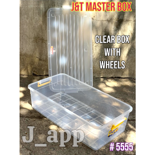(#5555) 110 Liters J&T clear Master Storage Box Under bed box | Shopee ...