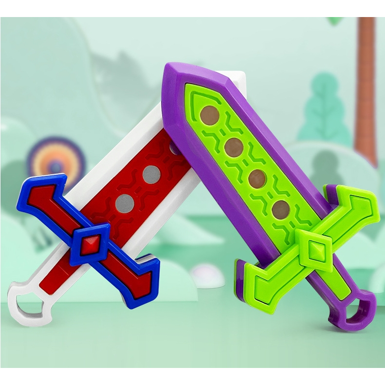 Radish Toy Ejection Magnetic Big Treasure Sword Pushing Stone Sword 3D ...