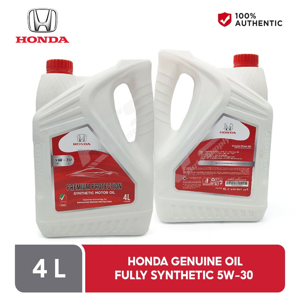 Honda Genuine Oil Fully Synthetic 5W-30 4L | Shopee Philippines