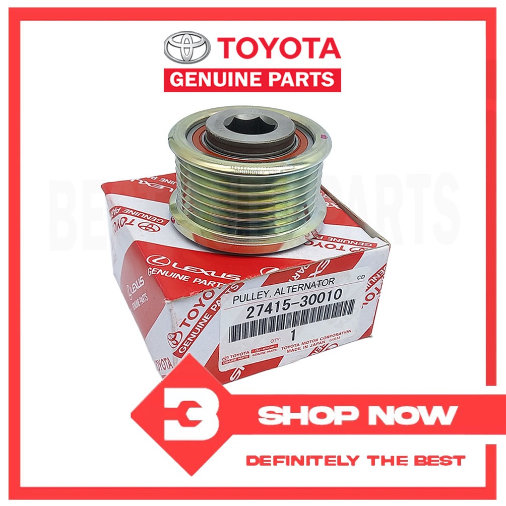 Genuine Toyota Alternator Pulley for Toyota Hiace D4D 2005-2020 - 27415 ...
