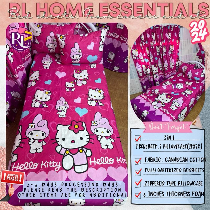 (MELODY & HK) 3in1 RL FULLY GARTERIZED CANADIAN BEDSHEETS | Shopee ...