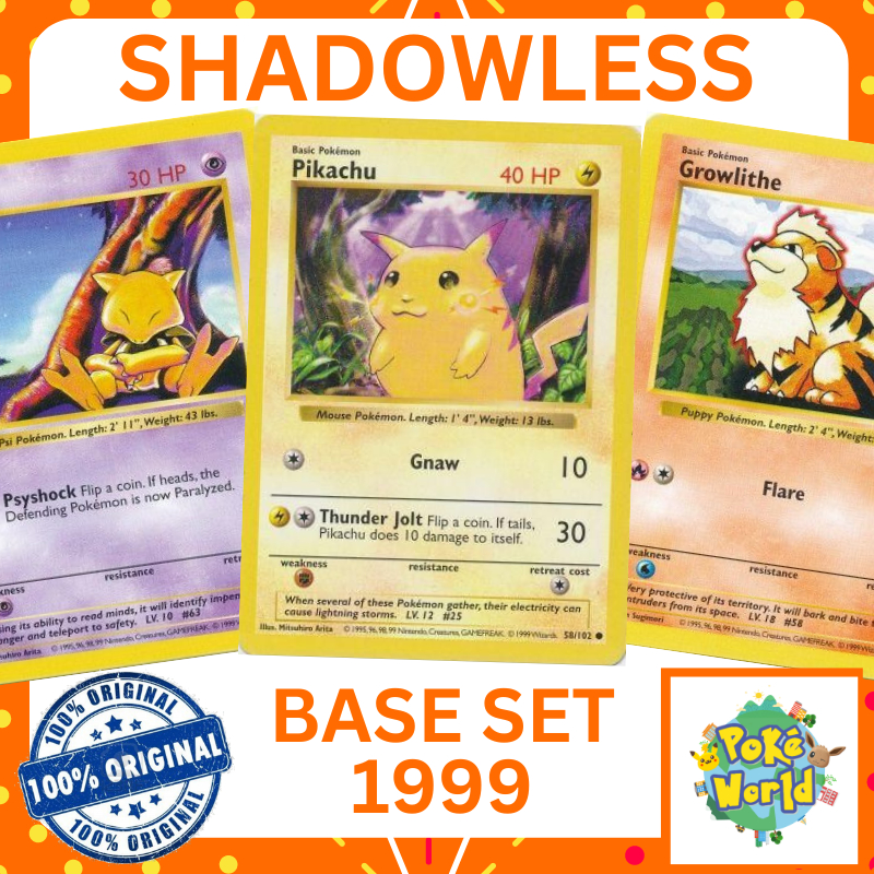 Base Set Shadowless Vintage Singles 1999 - Pokemon Singles | Shopee ...