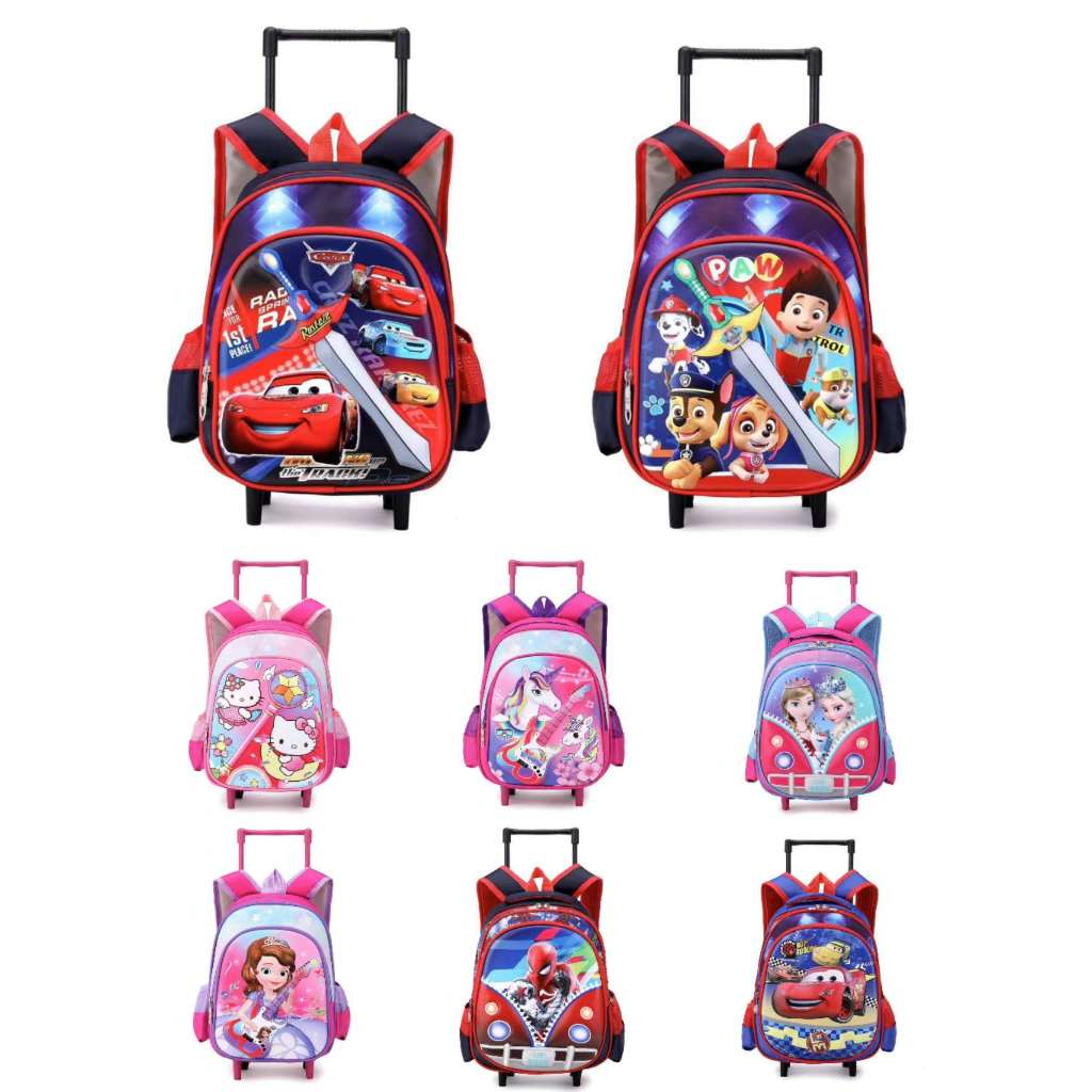 TYK Cartoon trolley bag 12inches backpack | Shopee Philippines