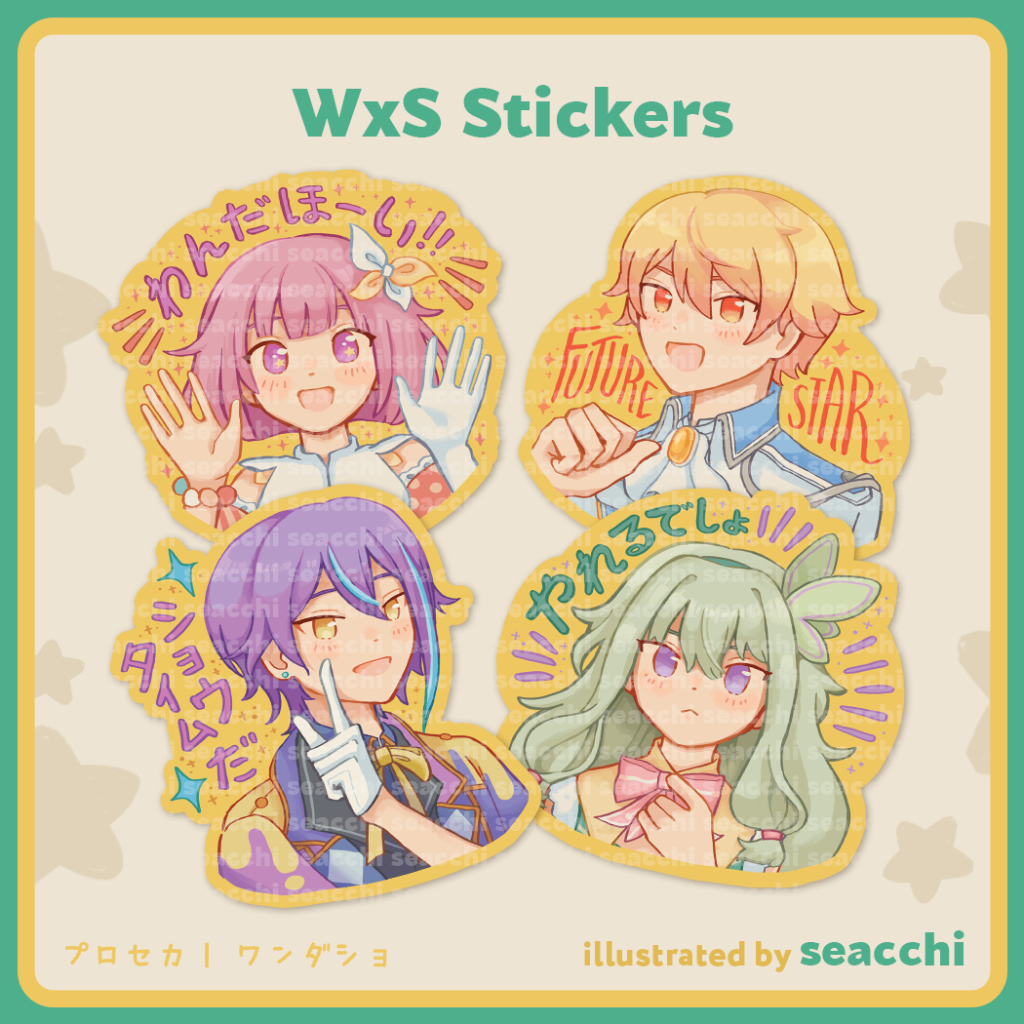 Wonderlands x Showtime Waterproof Stickers (Project Sekai / Hatsune ...