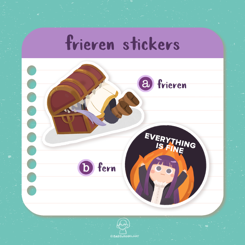 Frieren and Fern Splash-proof die cut stickers | Shopee Philippines