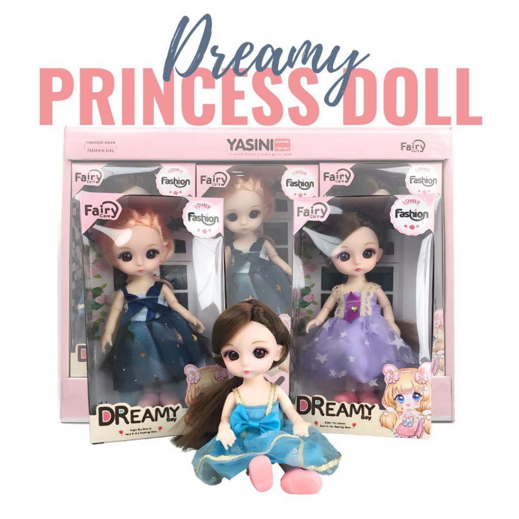 YASINI Dreamy Princess Doll with Movable Joints for Kids Pretend Play ...