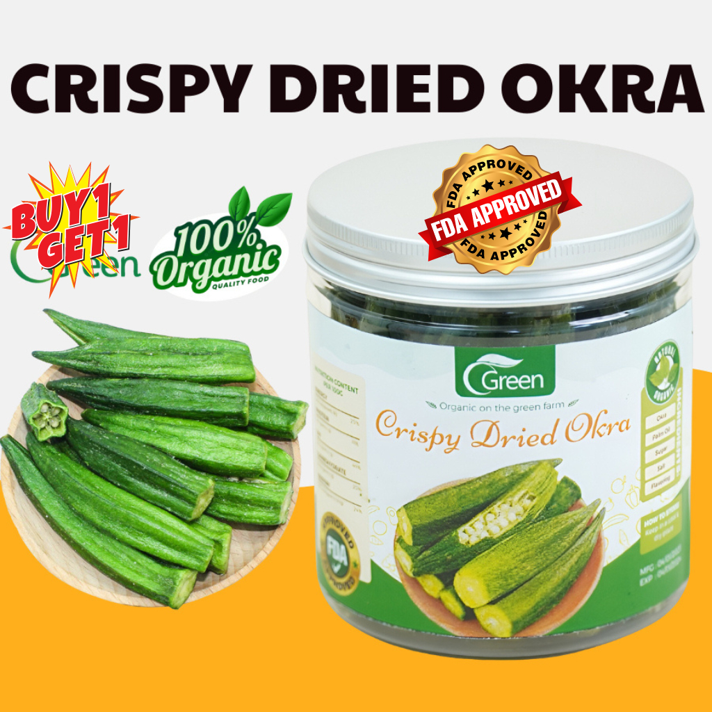 Crispy Dried Okra 100% Organic Vegetables Snack Okra Chips Healthy Low ...