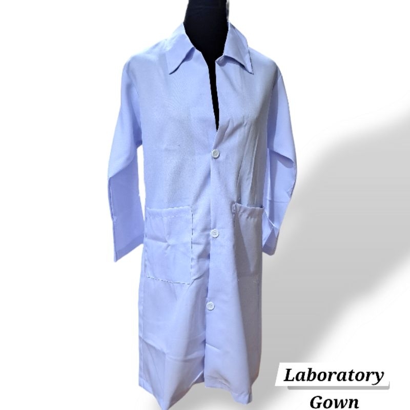 Laboratory Lab Gown Plain White Katrina long sleeve unisex | Shopee ...