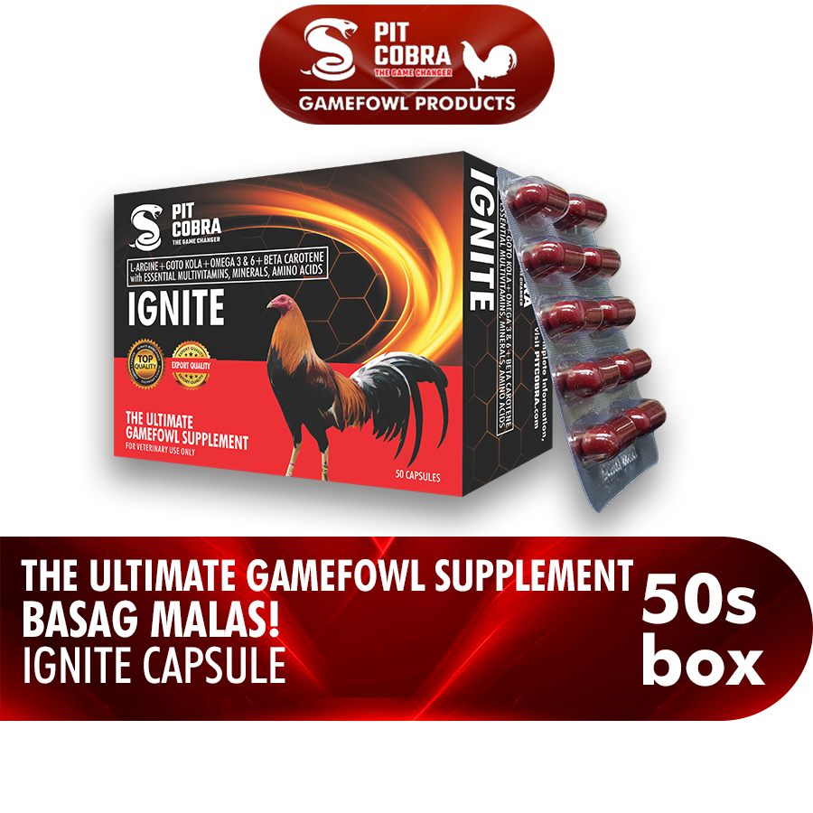 Pit Cobra Ignite 50 Capsules - The Ultimate Gamefowl Supplement ...