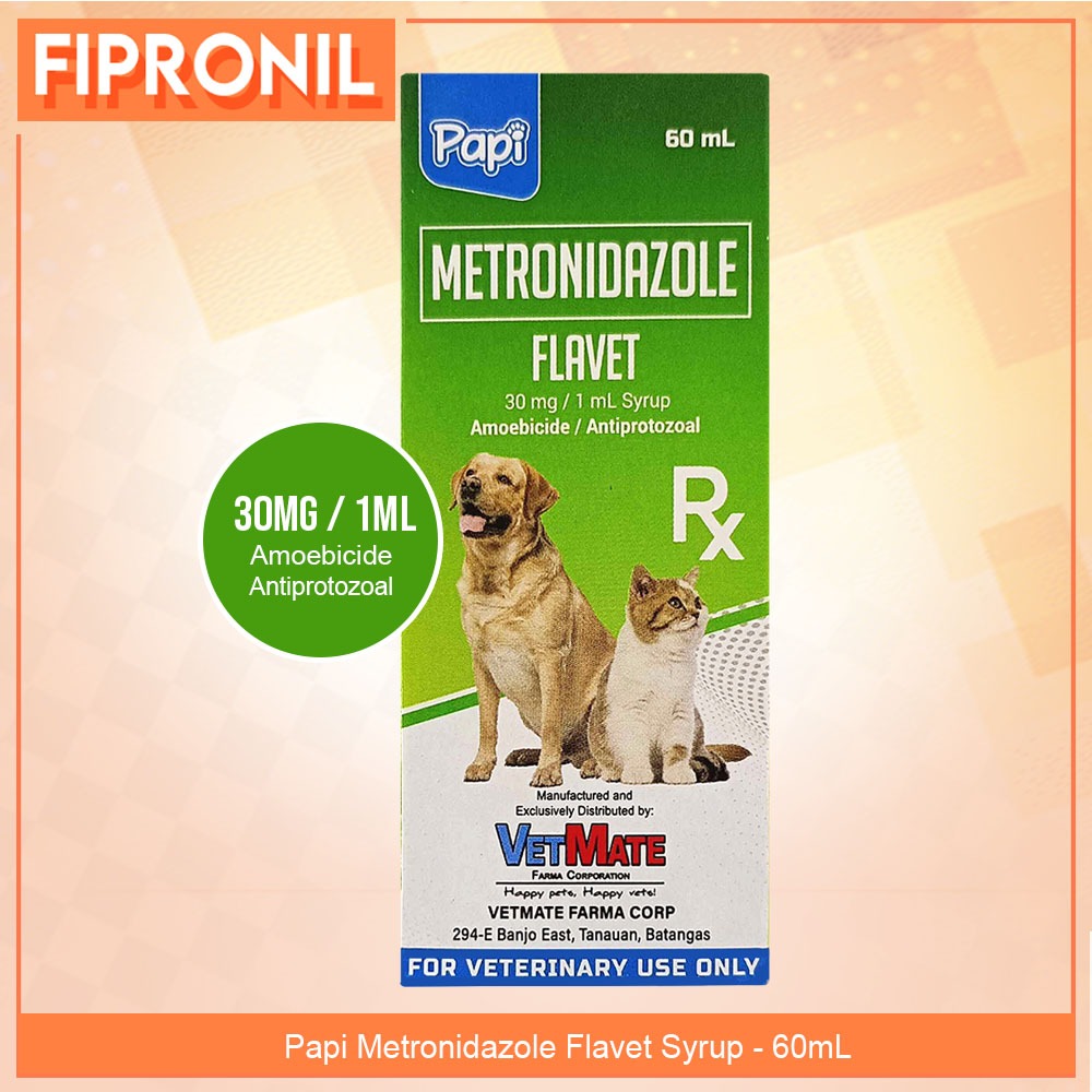 FIPRO-PAPI 30mg / 1mL METRONIDAZOLE FLAVET AMOEBICIDE / ANTIPROTOZOAL ...