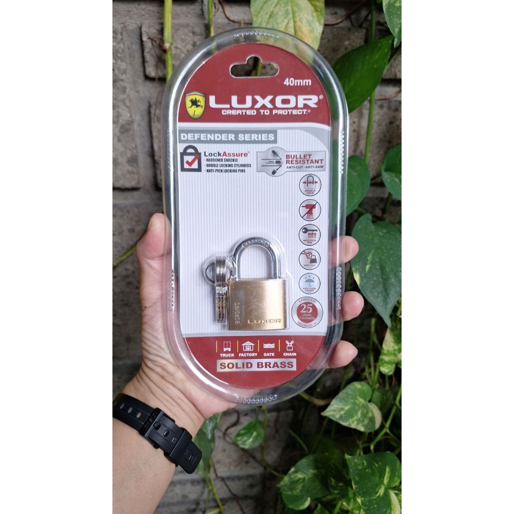 Luxor solid brass padlock kandado door lock Defender Series | Shopee ...