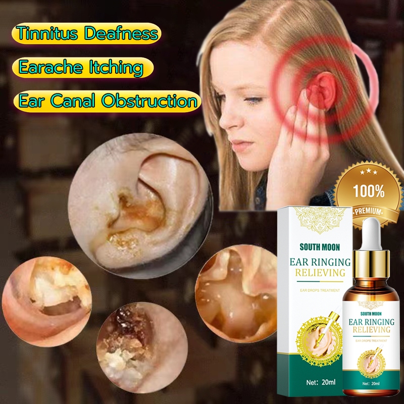 South Moon Ear Ringing Relieving Ear Drops 20ml Tinnitus Deafness Ear