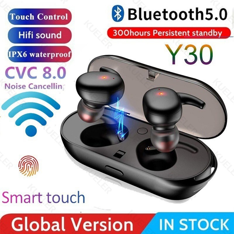 Y30 TWS Bluetooth Earphones with Microphone HiFi Earphone Wireless ...