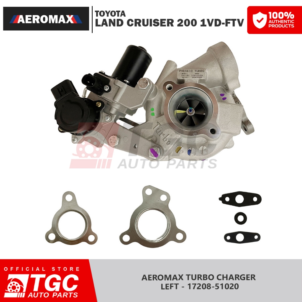 AEROMAX TURBOCHARGER 17208-51020 Toyota Land Cruiser 200 1VD-FTV - 1PC ...