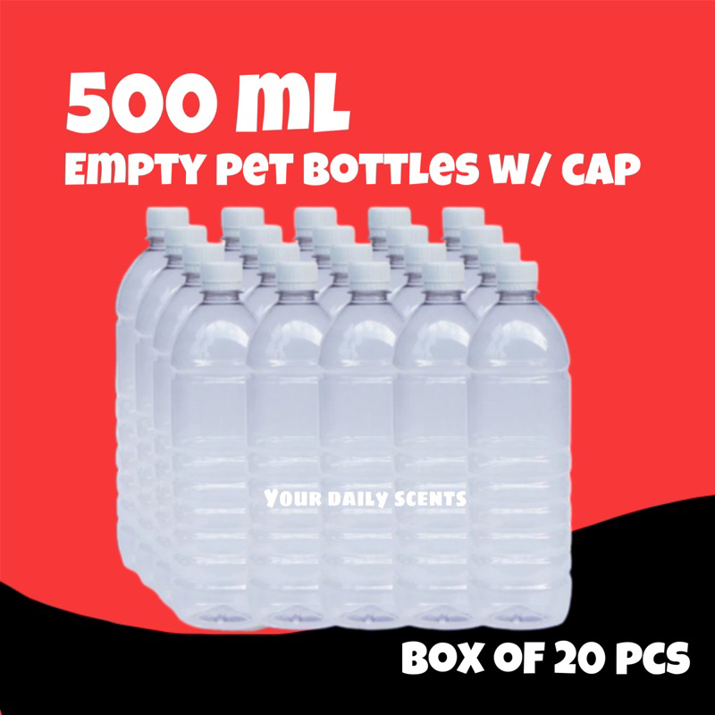 500ml Empty Pet Bottles box of 20pcs with takip for water/dishwashing ...