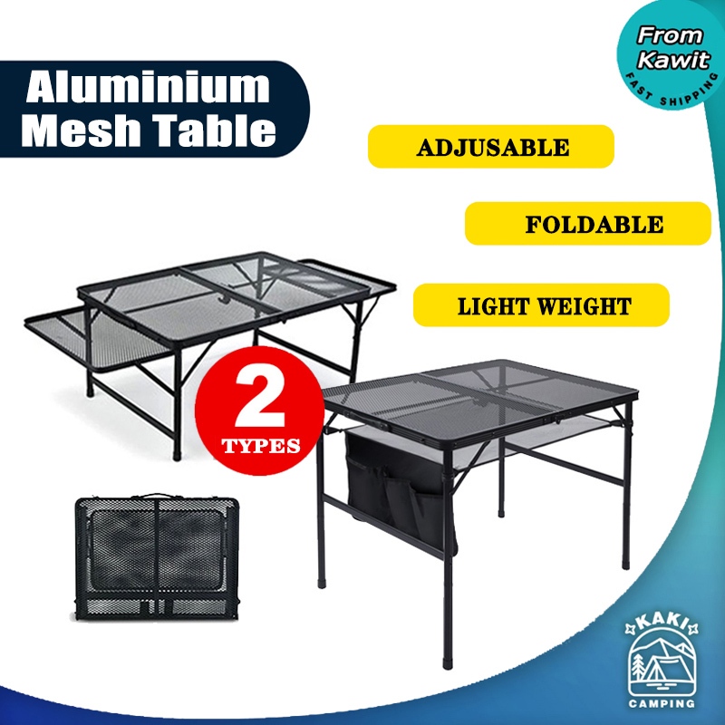 Outdoor Camping Aluminium Mesh Table Foldable Suitcase Size Portable ...