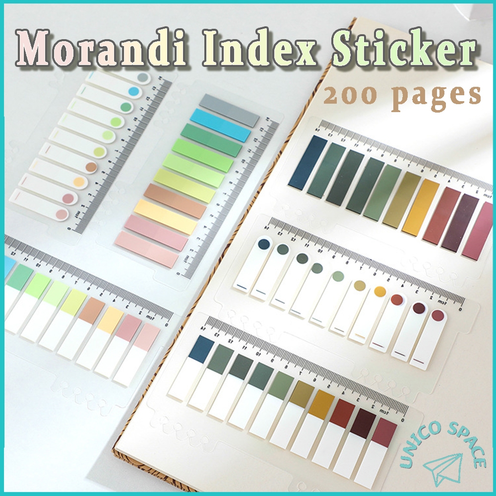 sticky note index sticker Morandi color loose-leaf small fresh ...