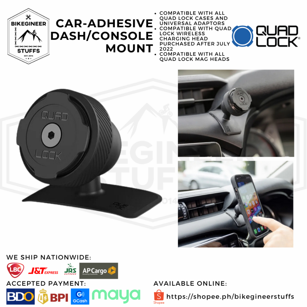 Quad Lock Adhesive Dash/Console Mount | Shopee Philippines