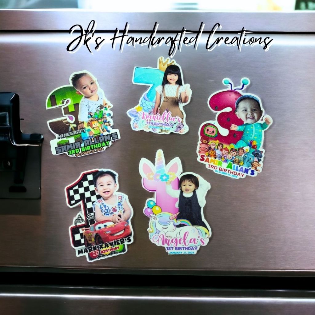CUSTOMIZED REF MAGNET CUT OUT PERSONALIZED BIRTHDAY SOUVENIRS WEDDING ...