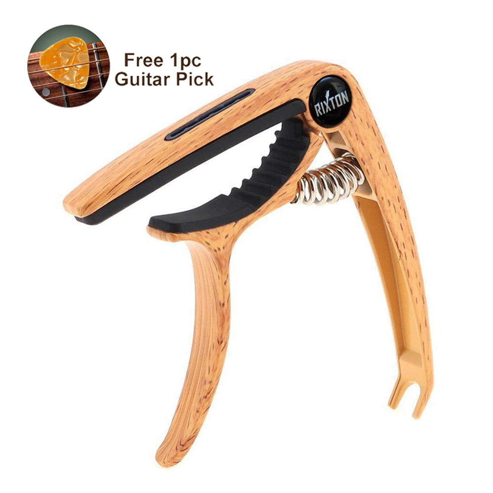 Rixton Guitar Capo Lgl 06 Clamp Aluminum Alloy Metal Wood Grain Quick ...