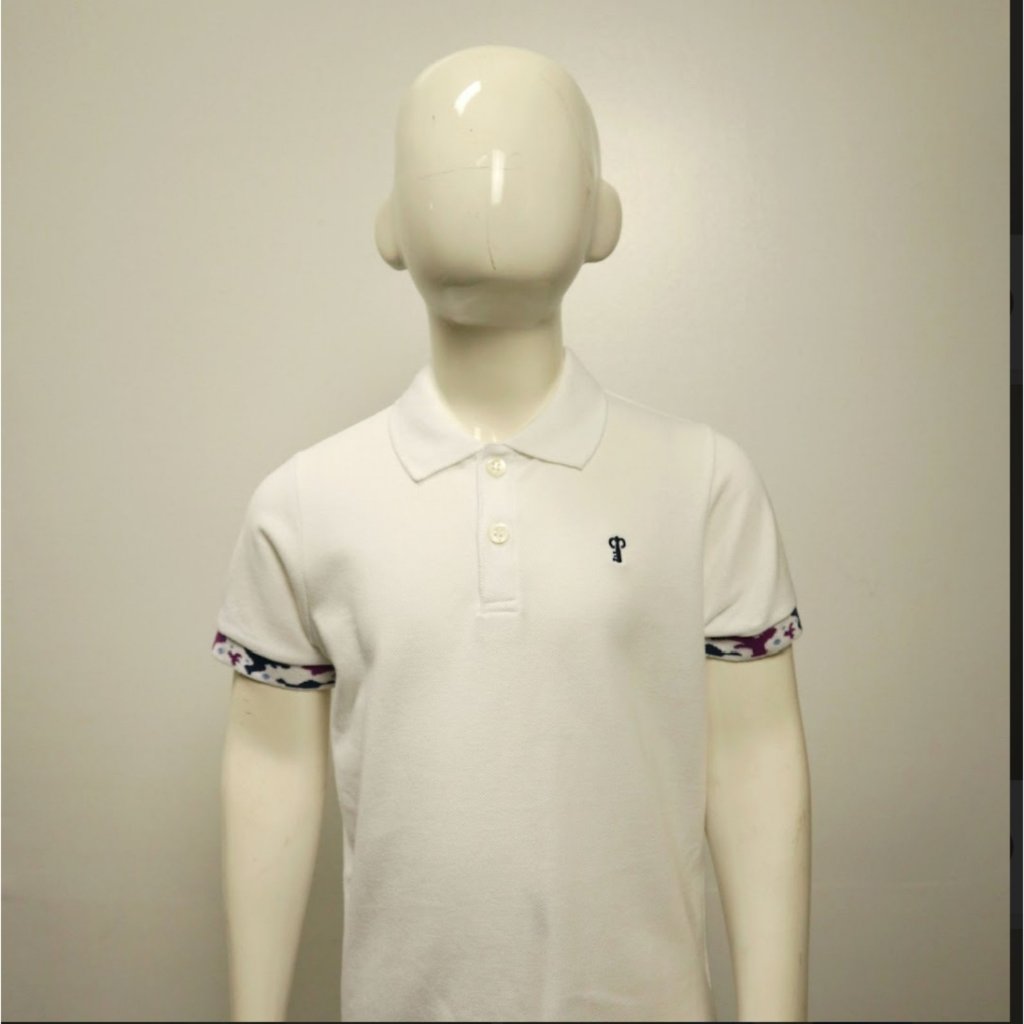 COLLEZIONE C2 FAMILY SHIRT 223BT1K033 WHITE HONEYCOMB Kids Polo Shirt ...
