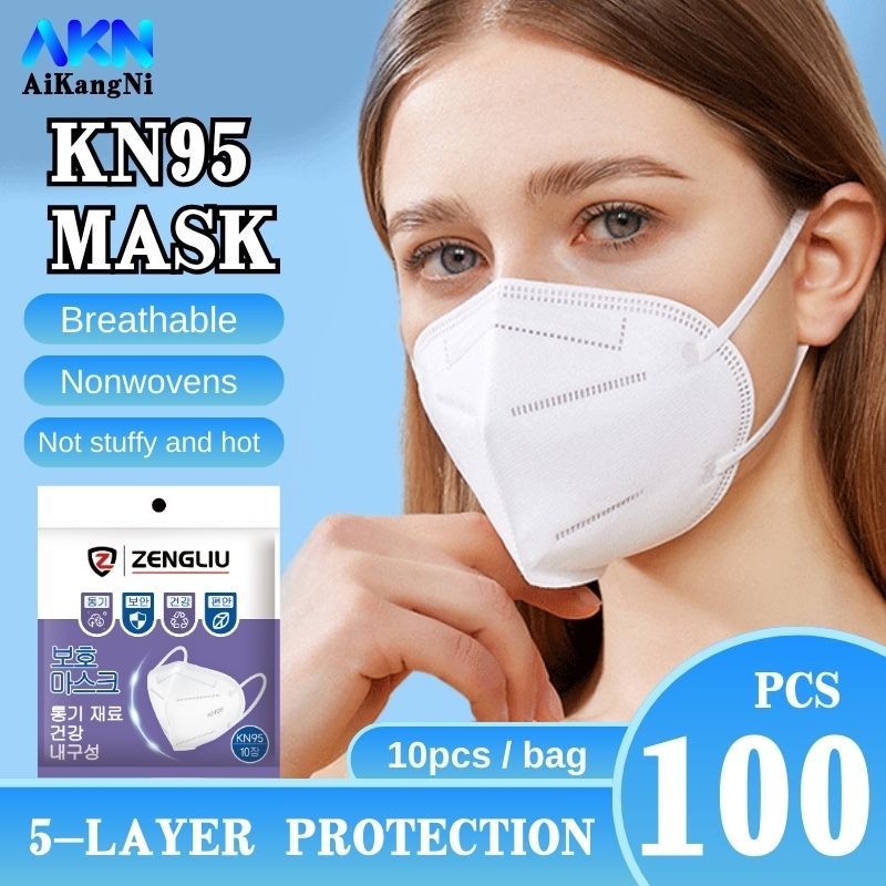 Kn95 Face Mask Original 100pcs 5ply Medical Facemask Korean Style ...
