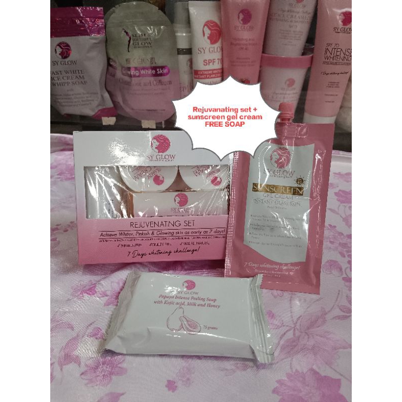 SY GLOW SAVER SET (Rejuv+sunscree=free soap) | Shopee Philippines