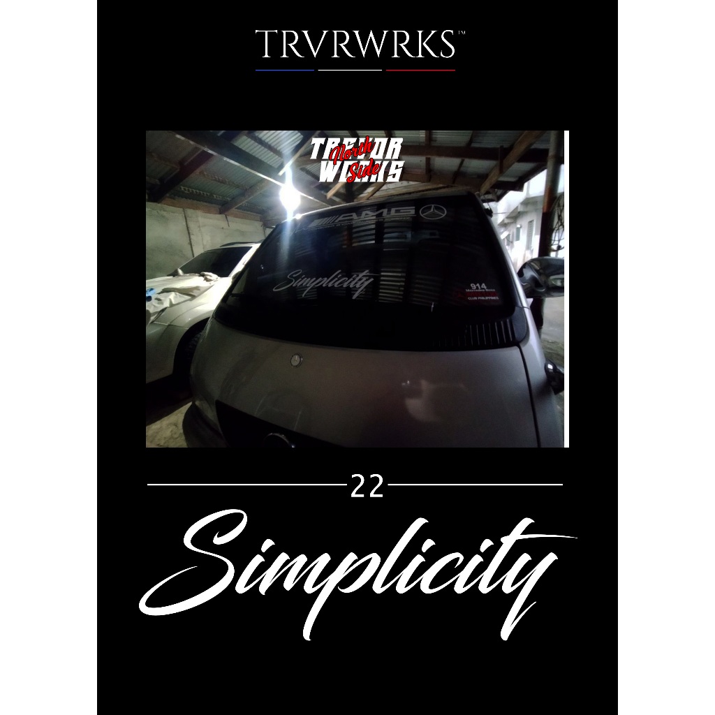 Simplicity Sticker Decals for Windshield | Shopee Philippines