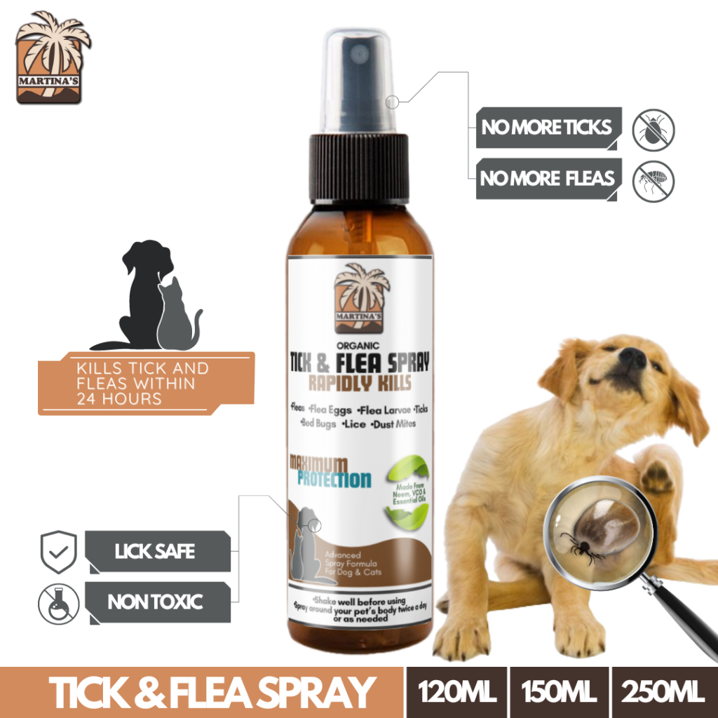Martina's Tick and Flea Spray 120ML Anti Tick Garapata Flea pulgas ...