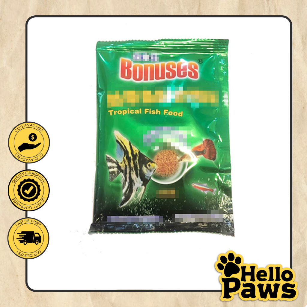 Hello Paws Bonuses (Tropical Fish Food) 15grams per pack Pet Food Fish ...