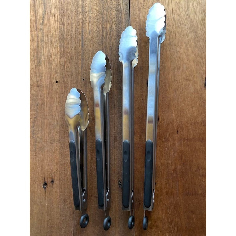 Pangcucina 9/12/14/16 inch High Quality Stainless Bread Salad Tong ...