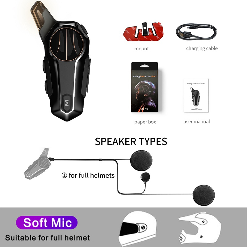 Blaise V8S 1000M Helmet Intercom Bluetooth Upgraded Motor Intercom Get ...