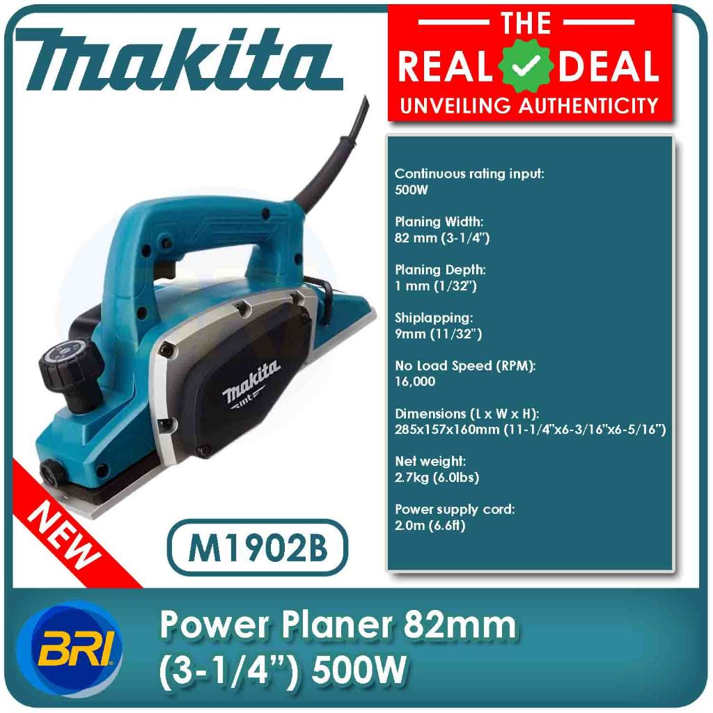 MAKITA M1902B Power Planer 82mm (3-1/4") 500W | Shopee Philippines