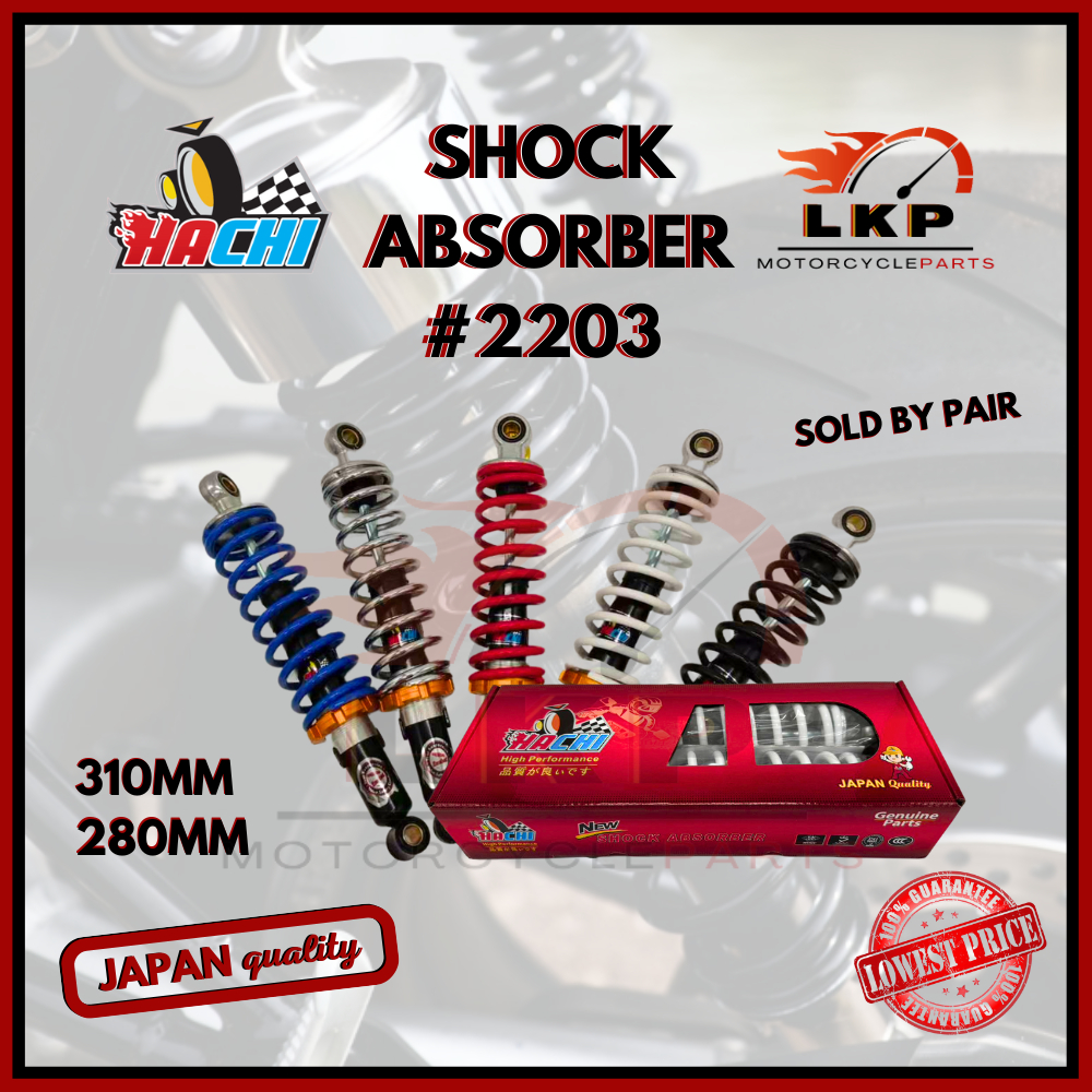 HACHI REAR SHOCK 2203 XRM/WAVE/SMASH/RAIDERJ110 310MM / 280MM 1PAIR ...