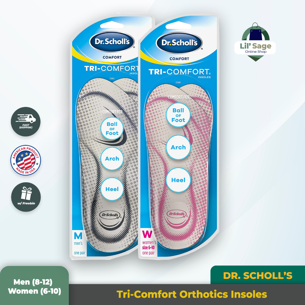 Dr. Scholl's Tri-Comfort Orthotics Men's Sizes 8-12 I Women Sizes 6 ...